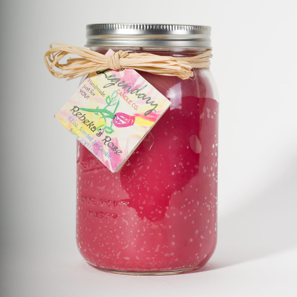 Rebeka's Rose™ - 32 Ounce Mason Jar Scented Candle - The Legendary ...