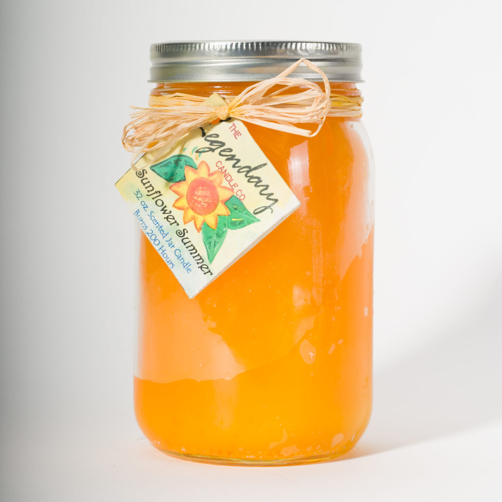 Sunflower Summer™ - 24 Ounce Mason Jar Scented Candle - The Legendary ...