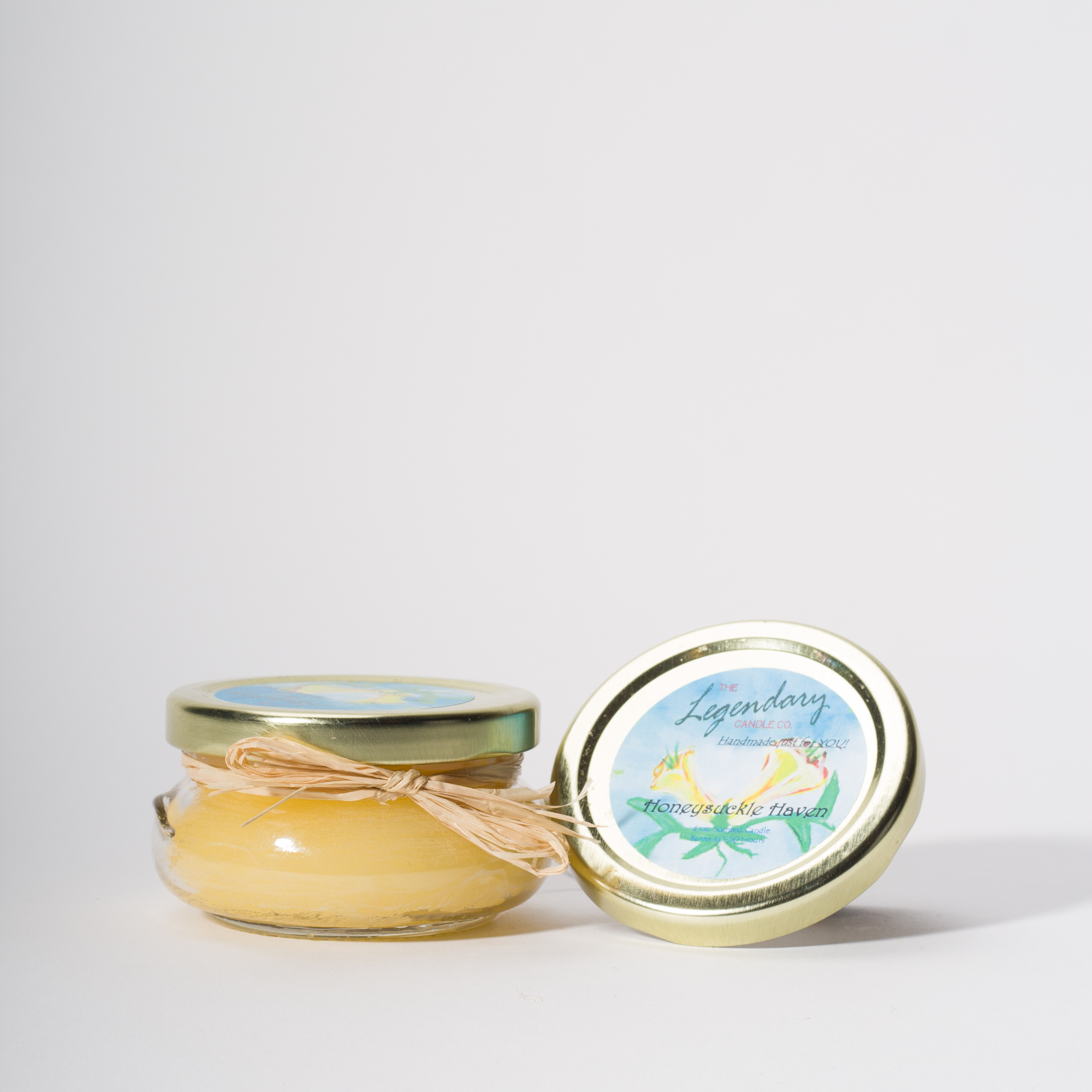 Honeysuckle Haven ™ - 4 Ounce Jar Scented Candle - The Legendary Candle Co.