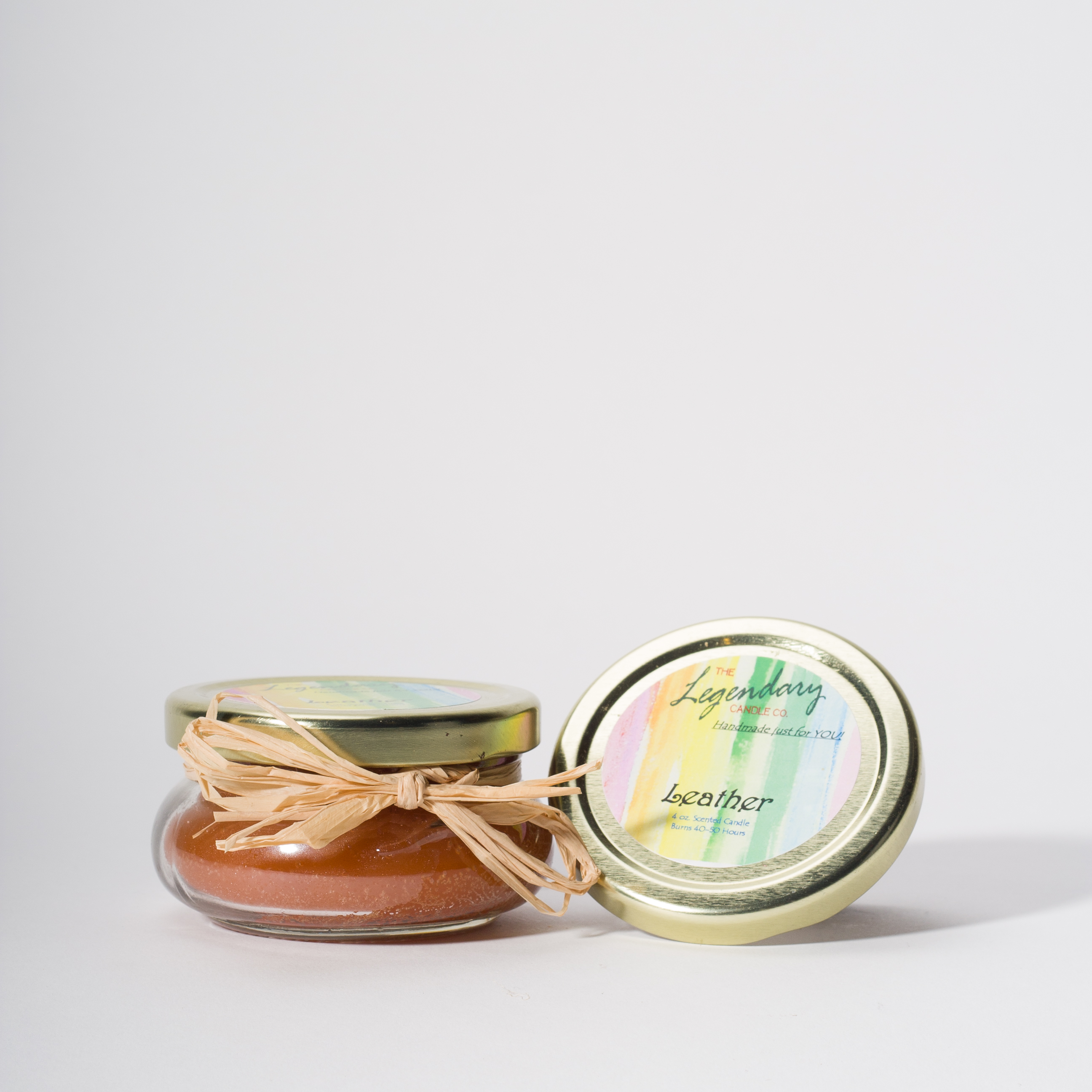 Leather - 4 Ounce Jar Scented Candle - The Legendary Candle Co.