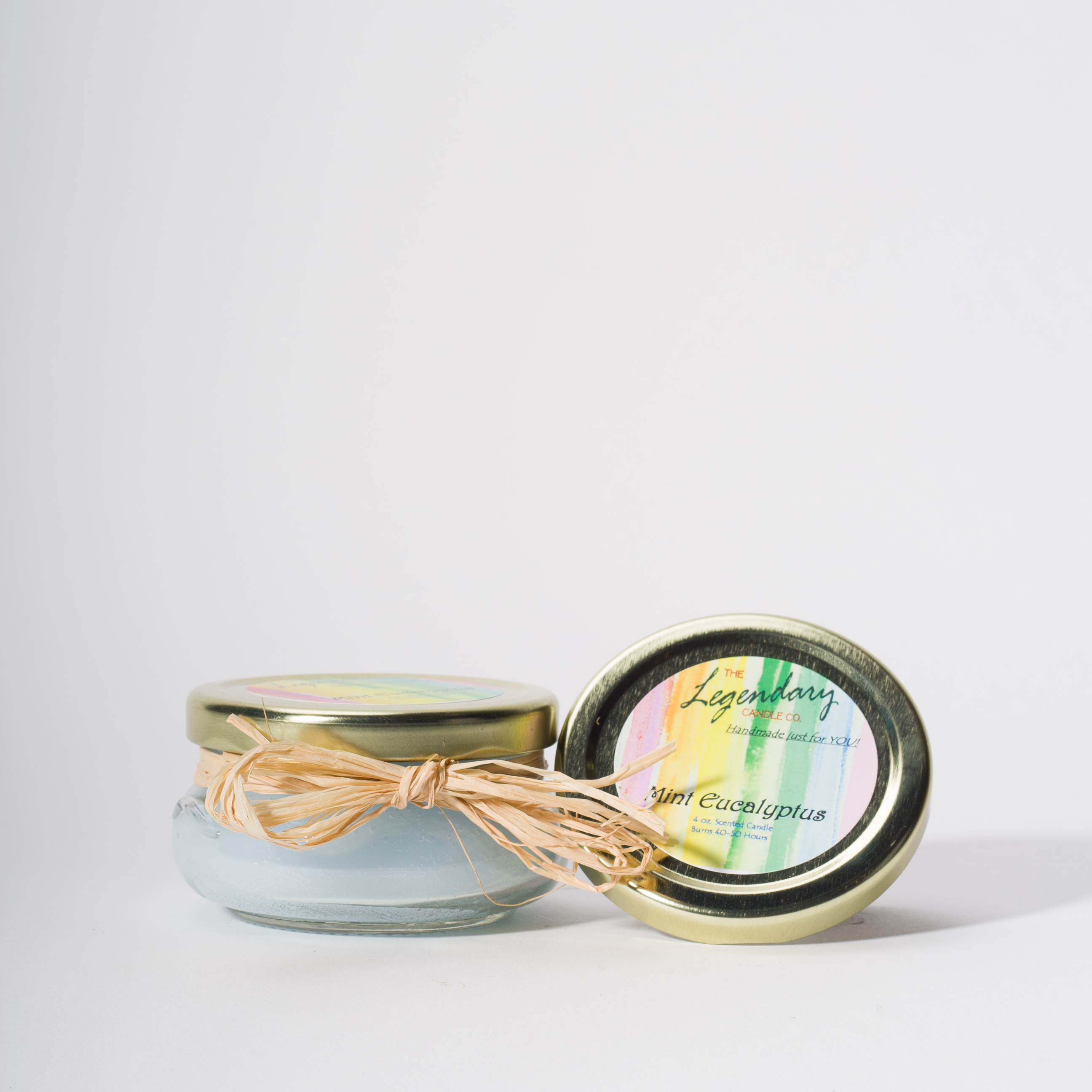 Mint Eucalyptus - 4 Ounce Jar Scented Candle - The Legendary Candle Co.