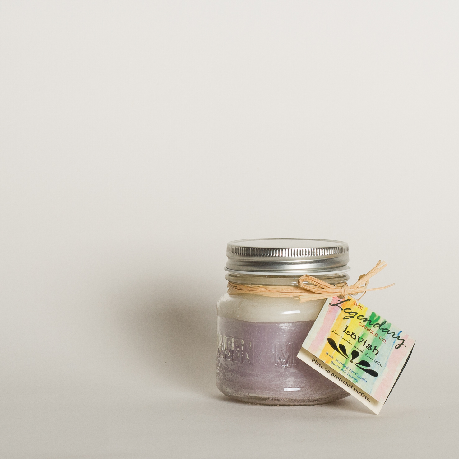 Lavish - 8 Ounce Mason Jar Scented Candle - The Legendary Candle Co.