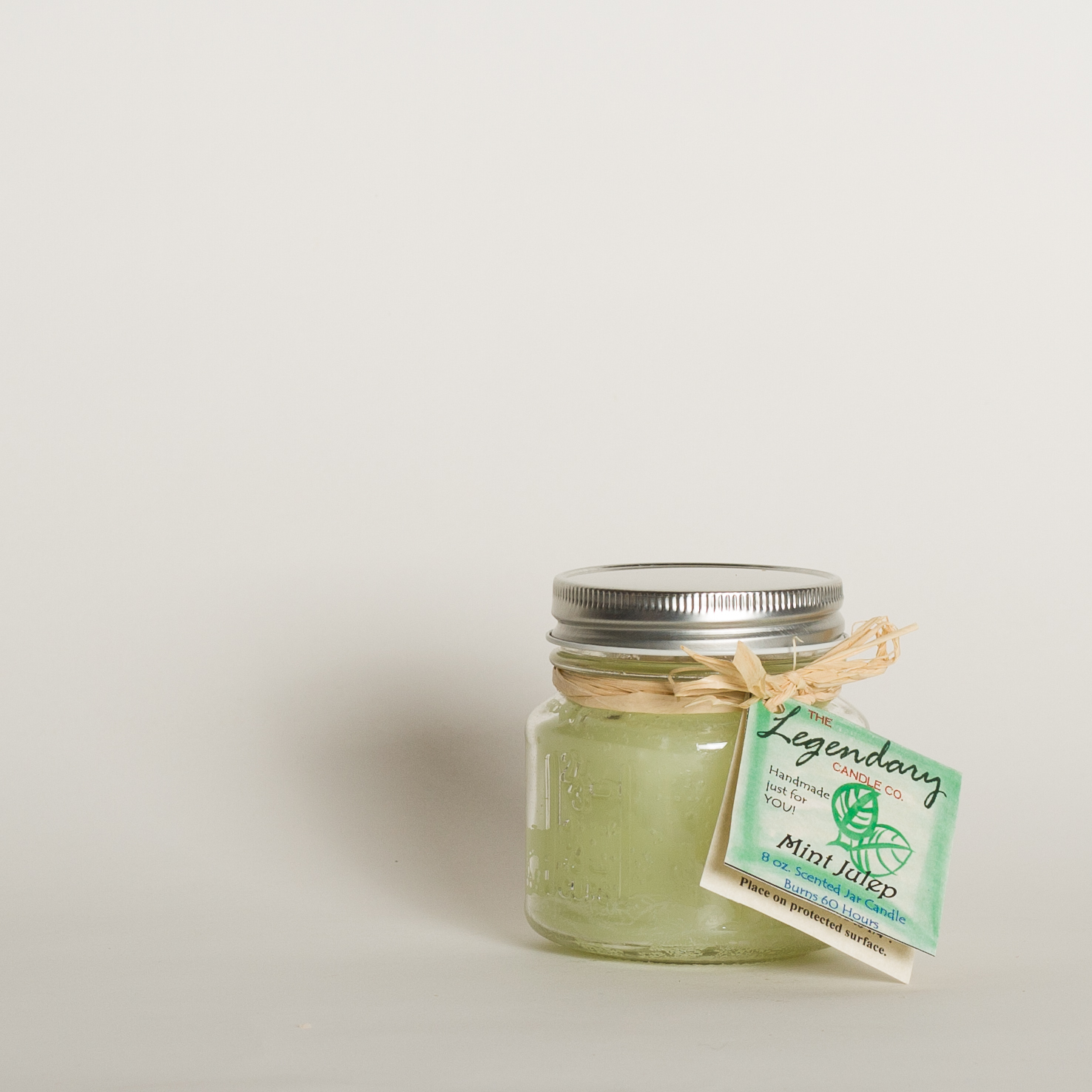 Mint Julep - 8 Ounce Mason Jar Scented Candle - The Legendary Candle Co.