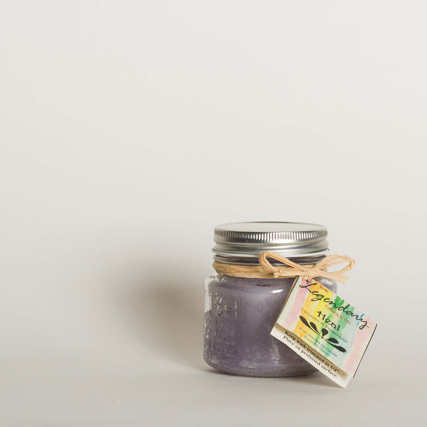 Heal - 8 Ounce Mason Jar Scented Candle - The Legendary Candle Co.